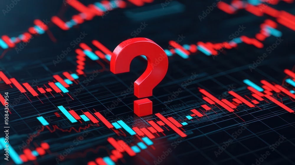 Ilustración de Stock Uncertain political future, question mark ...