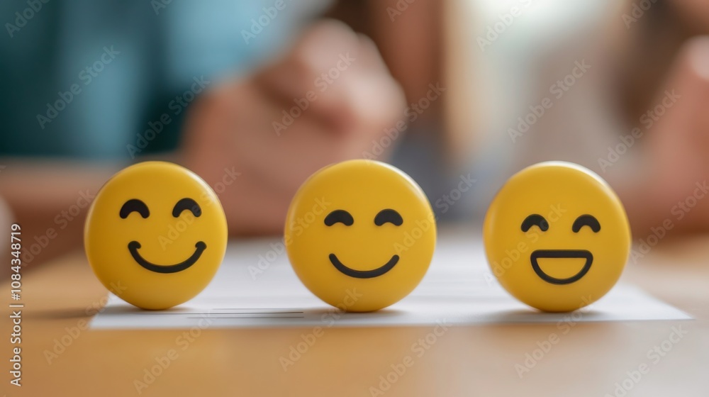 Positive Feedback: Smiley Faces for Customer Satisfaction Stock Photo ...