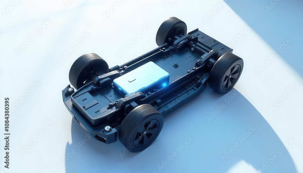 Innovative electric vehicle chassis design automotive workshop 3d model ...