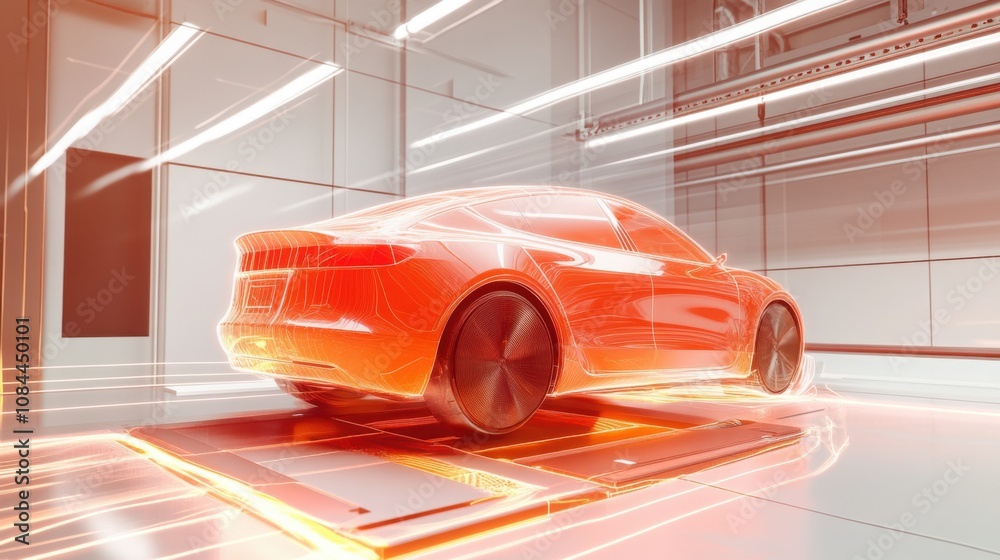 simulation of EV efficiency testing, wind tunnel test on electric car ...