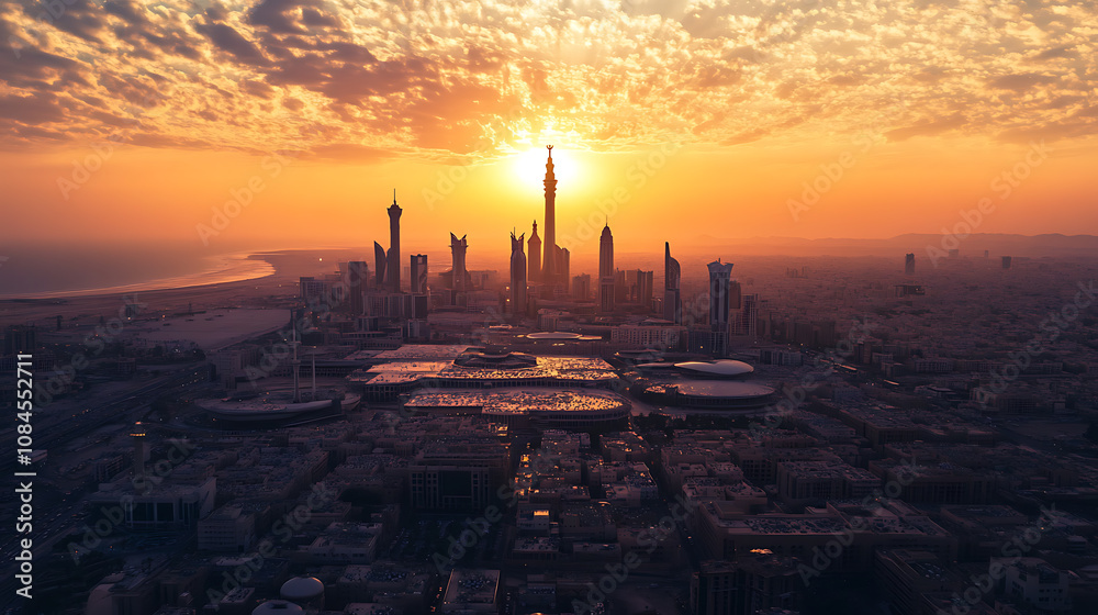 Jeddah's cityscape is celebrated, highlighting the urban landscape and ...
