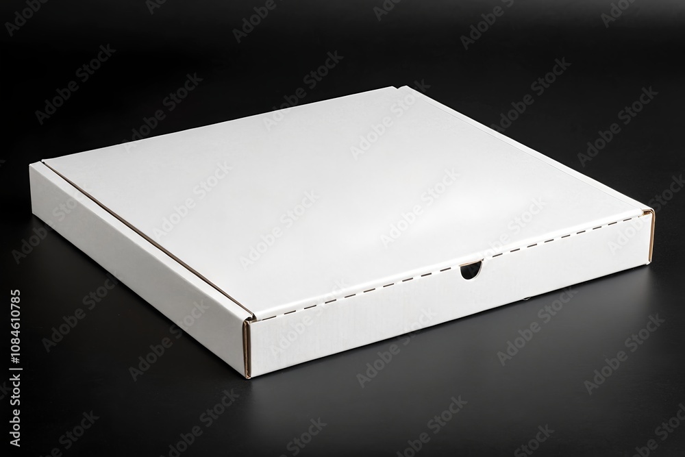 Blank pizza box mockup perfect for branding, logo placement, or packaging design presentations ...
