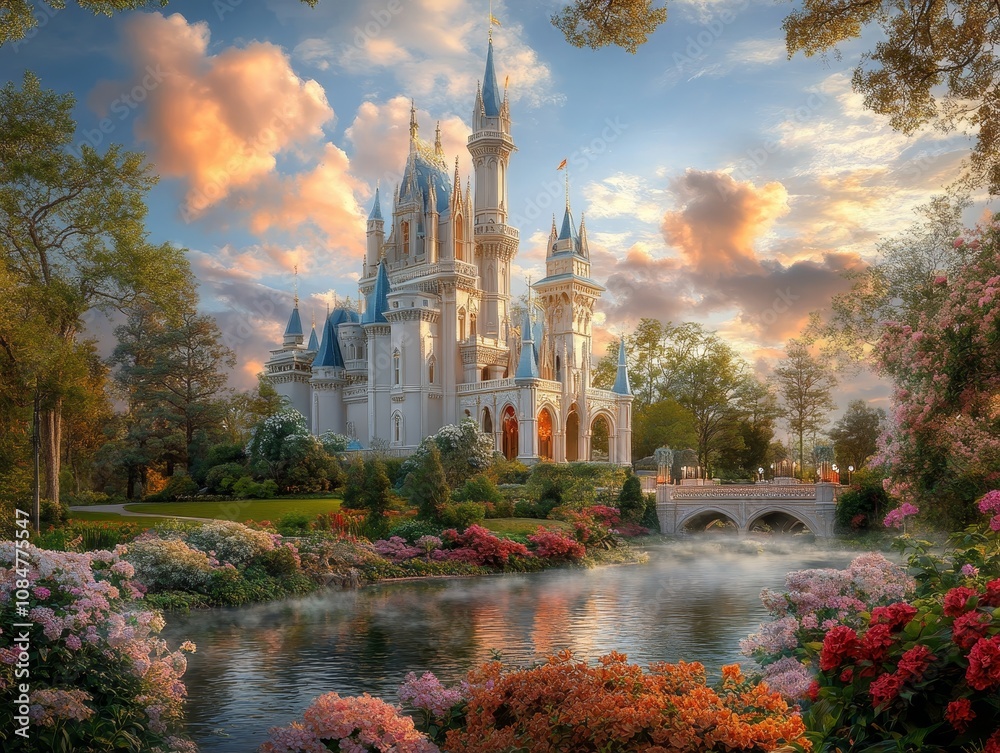 Majestic Princess Tower Rising Above Lush Landscape Under Clear Blue ...