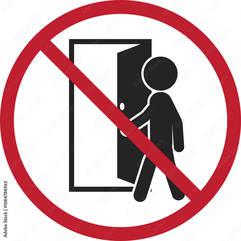 Isolated sign of do not enter sign, no trespassing, authorized ...