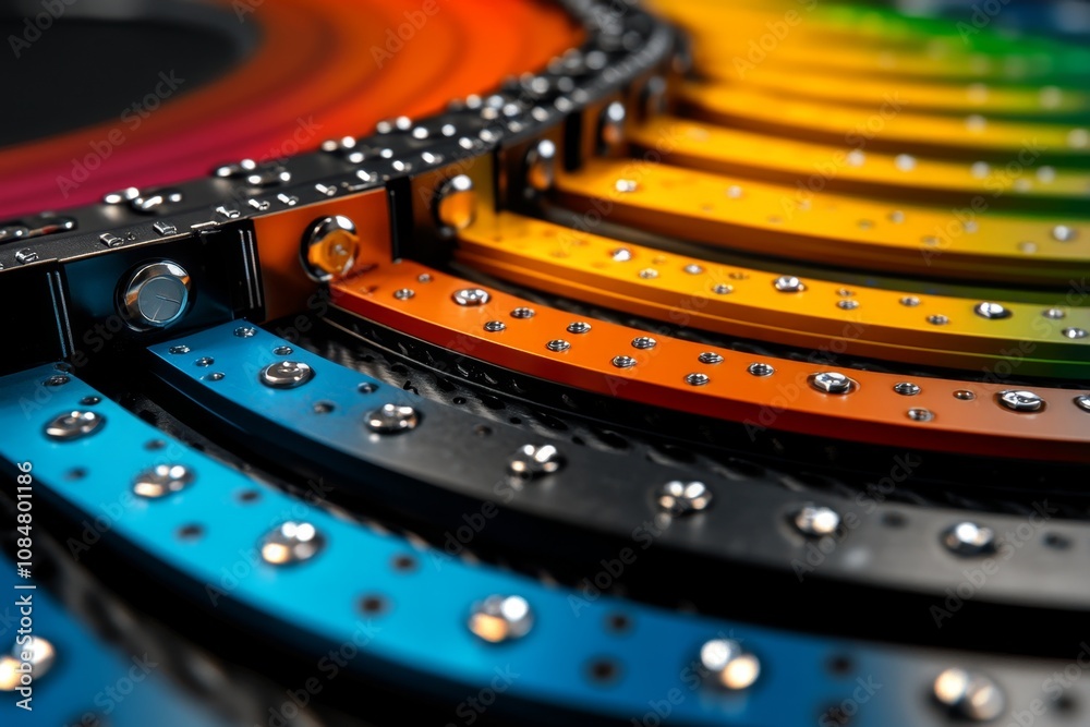 Video timeline on editing software, close-up of timeline markers, cuts ...