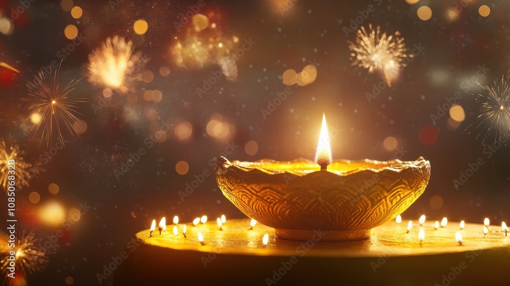Banner design for diwali festival and podium,Diwali light decoration ...