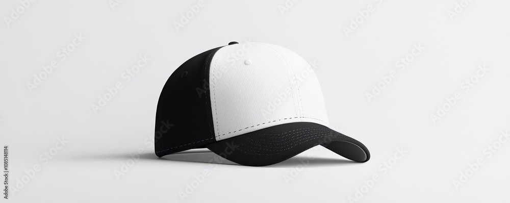 Clean, minimal cap mockup in white and black, perfect for branding ...