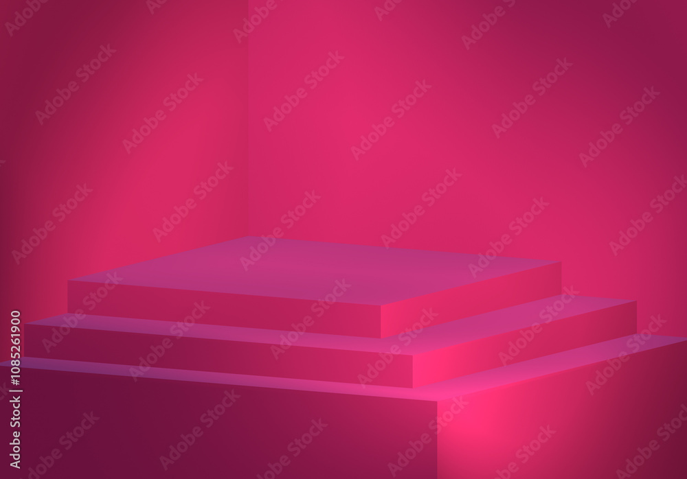 Podium product display or Empty room interior design square stage ...