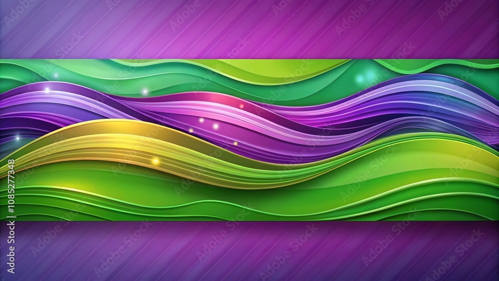 Colorful purple and green wave backgrounds in PNG format for panoramic ...