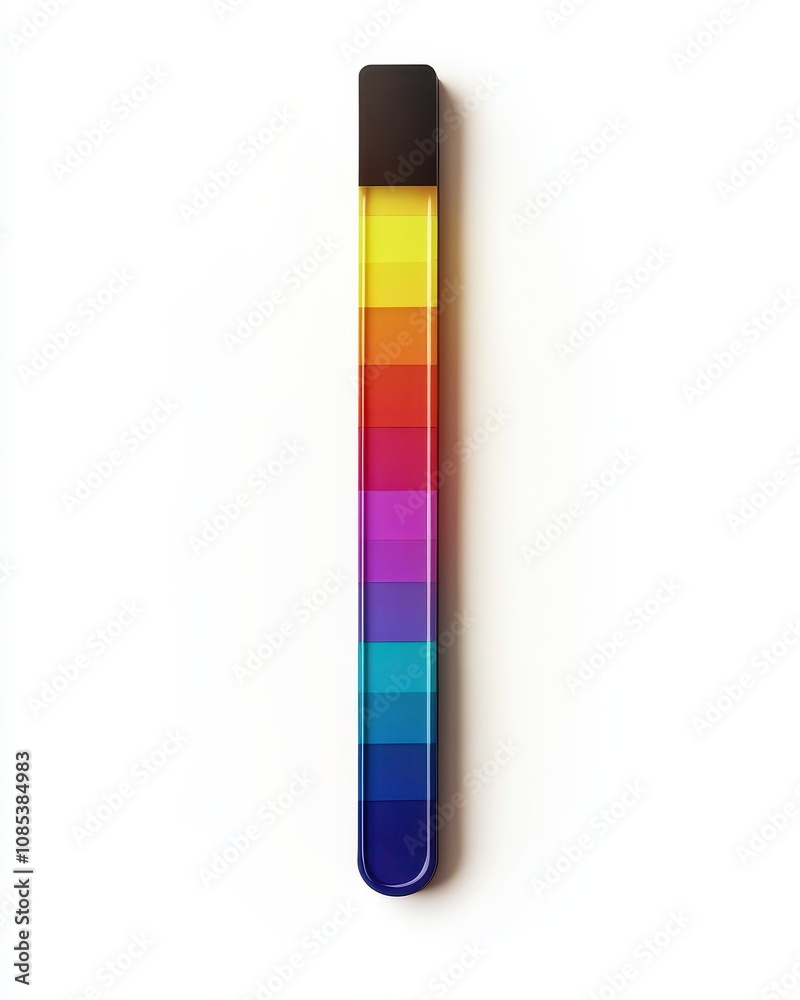 Colorful pH scale illustration with litmus paper strips, showcasing a ...