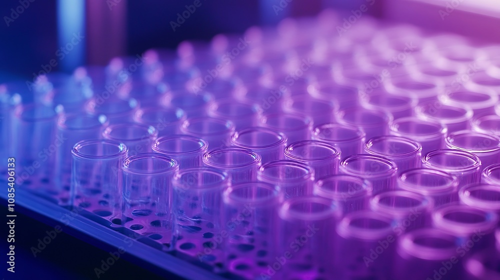 96-well plate designed for PCR (polymerase chain reaction) procedures ...