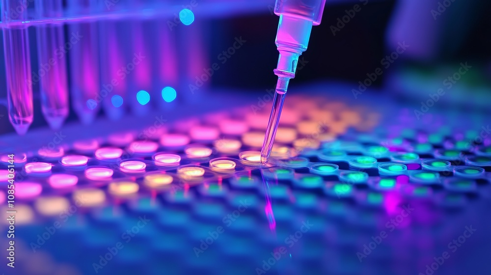 96-well plate designed for PCR (polymerase chain reaction) procedures ...