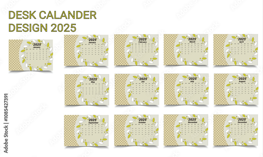 Calander 2025 template design vector file, calendar for 2025, Calendar ...