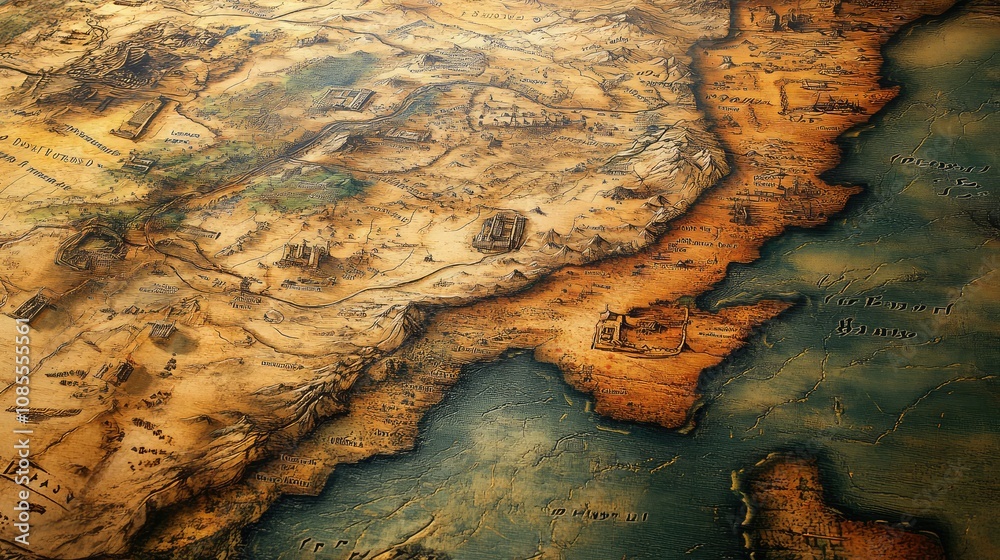 Detailed Map of Ancient Israel and Tribal Divisions Stock Illustration ...