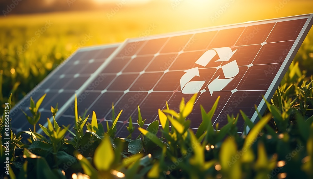 Foto de Stock Eco-Friendly Solar Panel Recycling Process Recovering ...