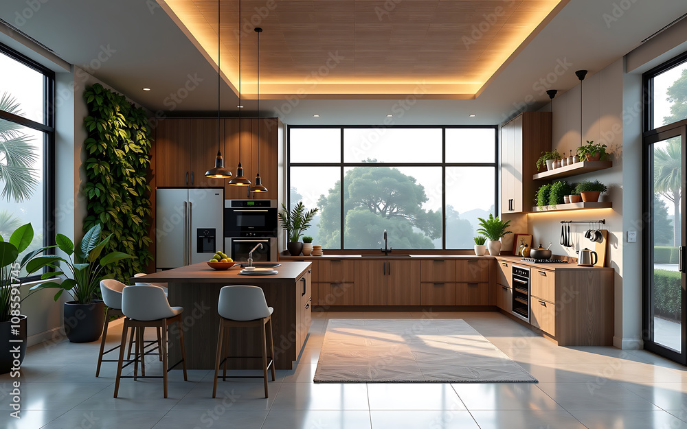 Sustainable Eco-Friendly Kitchen Interior Design 2025 With Smart ...