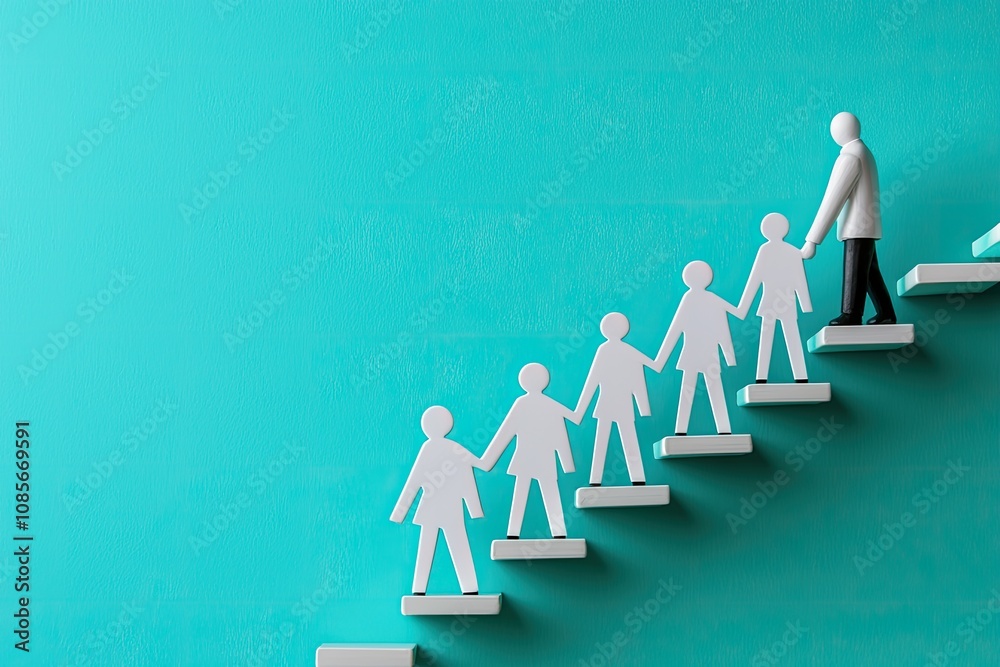 Empowering growth helping others climb the ladder of success office ...