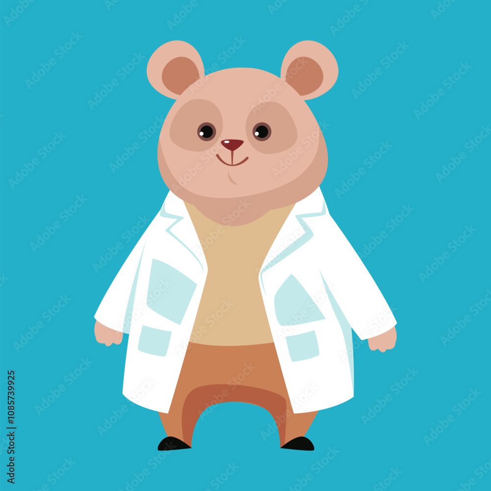 Animal doctors pediatric pediatrician cute characters hospital concept ...