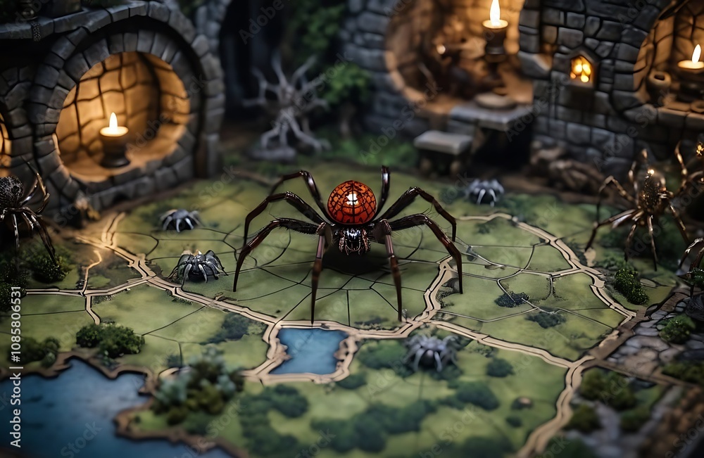 DnD Battlemap Spider Lair Battlemap - A detailed map of a spider's lair ...
