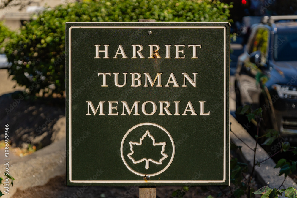 New York, NY US - November 11, 2024: Sign at the Harriet Tubman ...