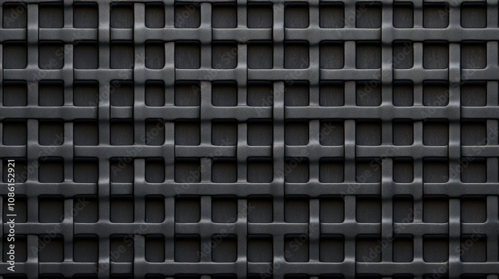 Dark Grid Pattern: A Seamless Texture of Interlocking Squares Stock ...
