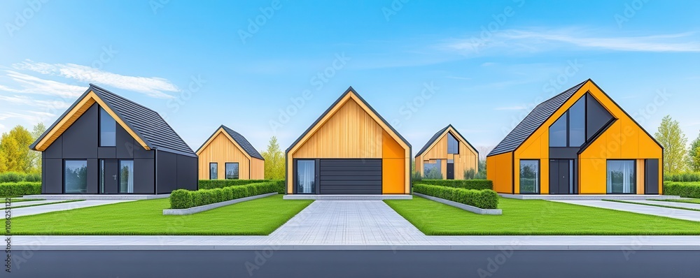 Monolithic architecture in a symmetrical layout with elements of volume ...
