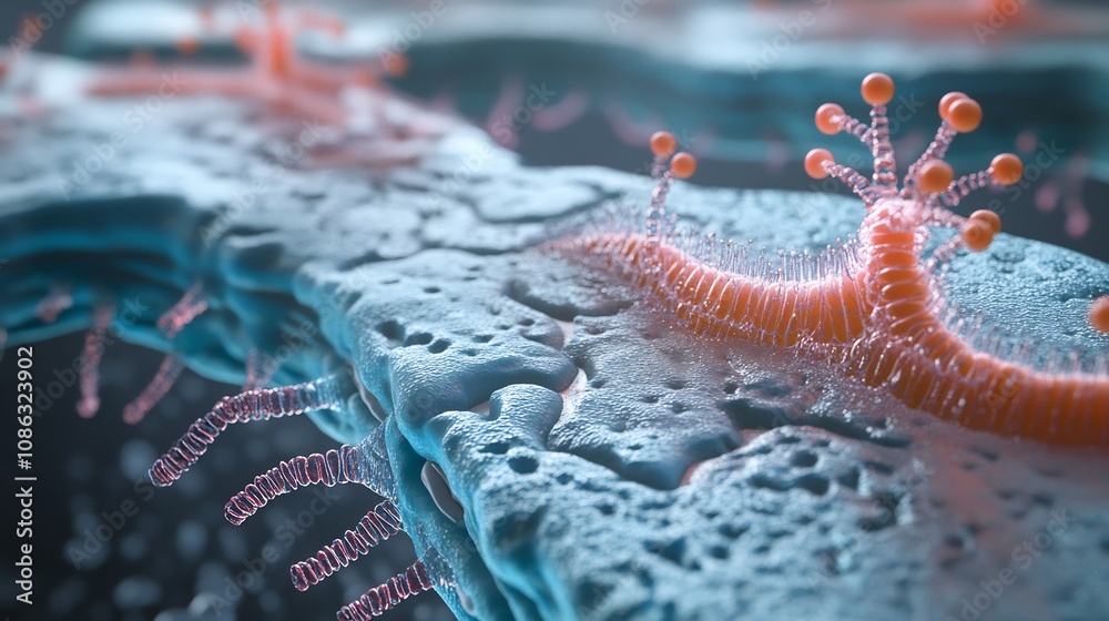 Cytoskeleton cellular structure depicted in a detailed zoology diagram ...