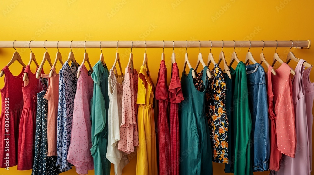 Inclusive sizing clothing collection on a white background, featuring a ...