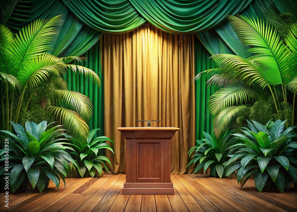 4K Press Conference Virtual Background - Seamless Loop Animation Stock ...