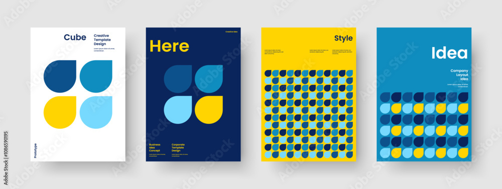 Geometric Book Cover Template. Creative Background Layout. Modern ...