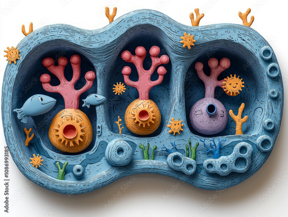 dynamic cartoon portrayal shows mitochondria characters engaging energy ...
