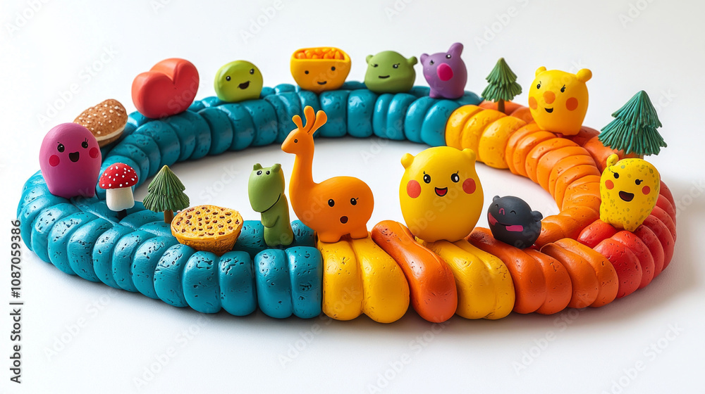 Children embark joyful adventure digestive system where playful ...