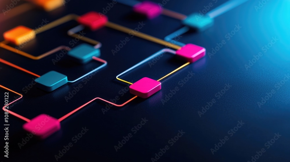 Ilustración de Stock Flowchart process visual. Process flowchart with ... Ilustración de Stock Flowchart process visual. Process flowchart with ...