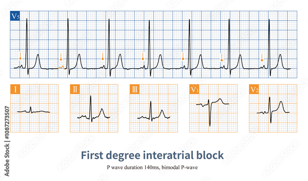 When the first degree interatrial block occurs, the conduction time ...