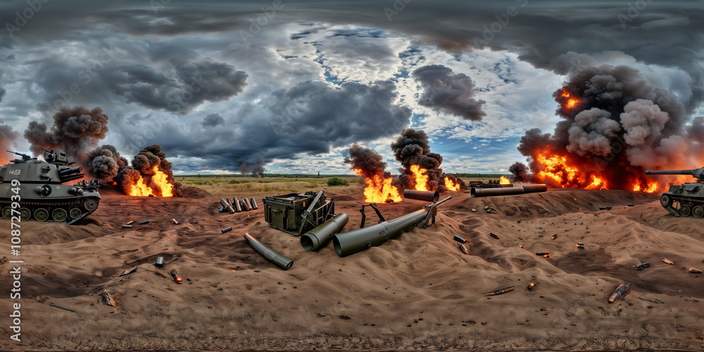 Ilustración de Stock Full 360 degrees seamless spherical panorama HDRI ...