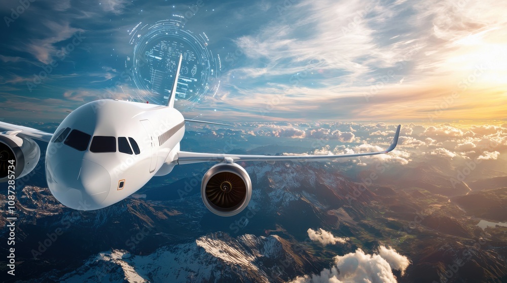 AI-Enhanced Digital Cockpit for Flight Data Visualization Stock ...