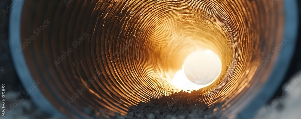 Foto de Stock Underground Pipe Relining Process - Cross-Section View of ...