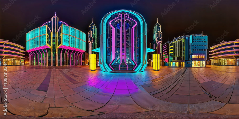 Ilustración de Stock Full 360 degrees seamless spherical panorama HDRI ...