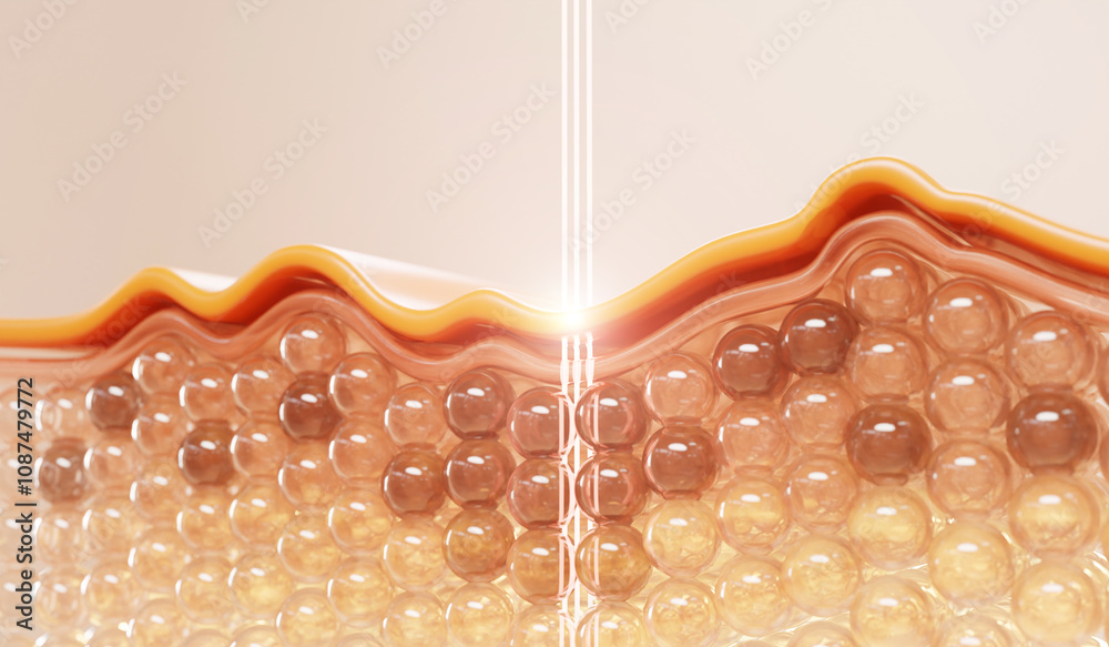 laser or serum vitamin through the skin layer for repair wrinkles and ...