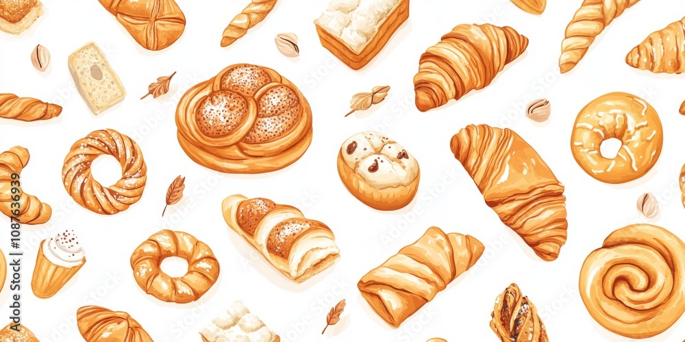 Baked goods like rolls, buns, croissants, pretzels, and pies are ...