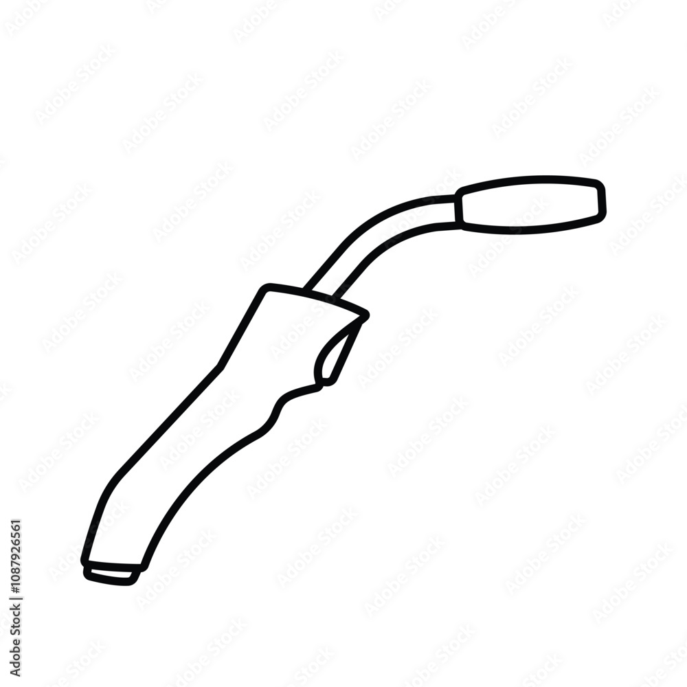 Welding gun outline icon. Clipart image isolated on white background ...