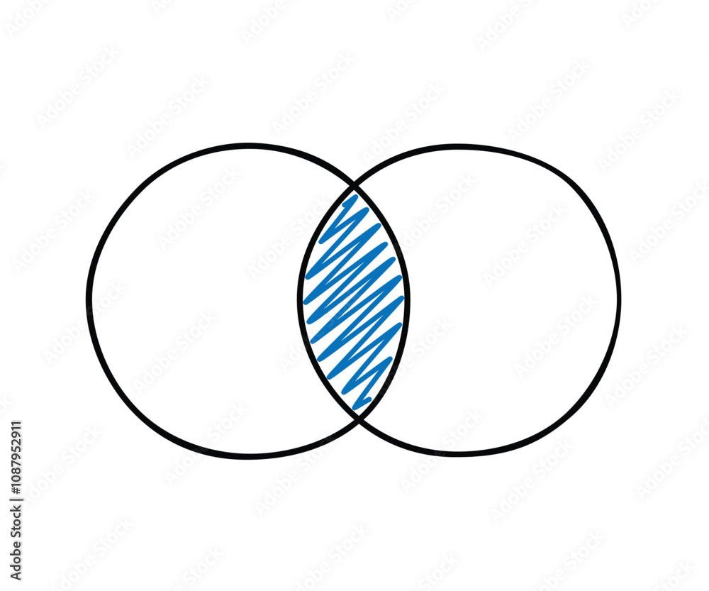 Two circle blank Venn diagram template. Clipart image Stock Vector ...