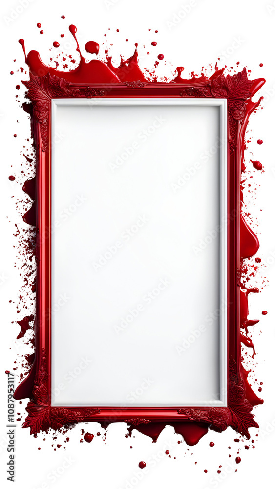 Red Blood Border Frame, Blooded Frame PNG Transparent Background Stock ...