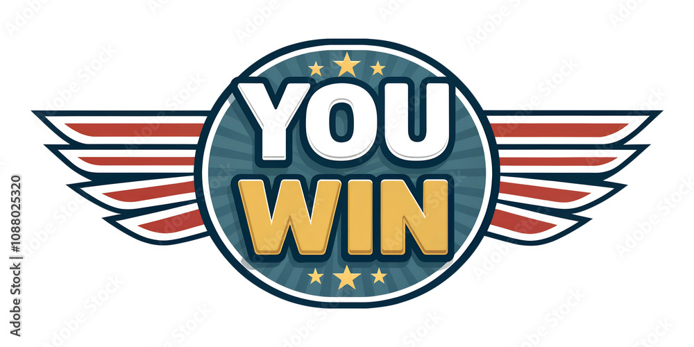 You win logo isolated transparent background Stock Illustration | Adobe ...