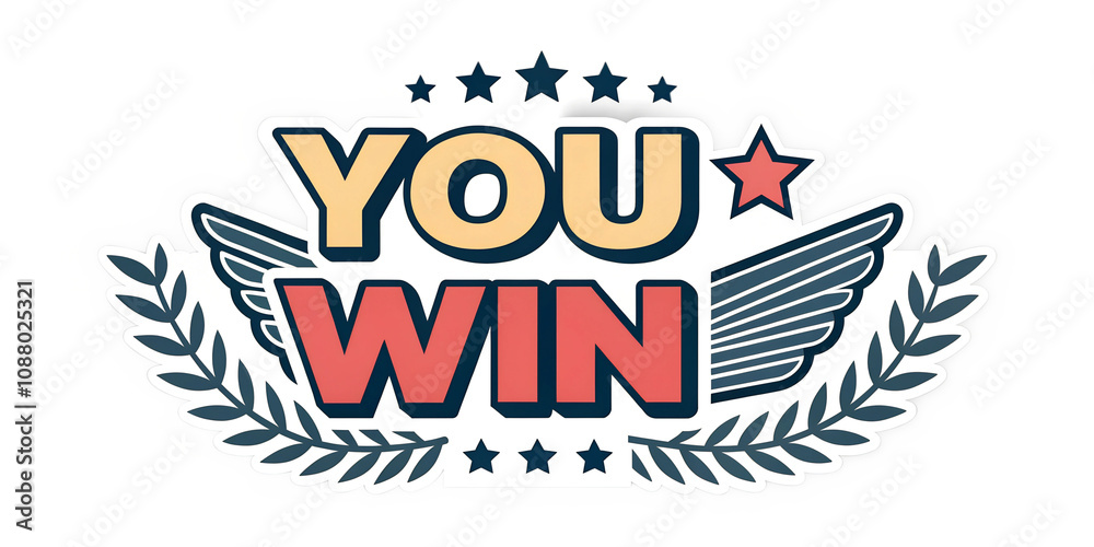 You win logo isolated transparent background Stock Illustration | Adobe ...