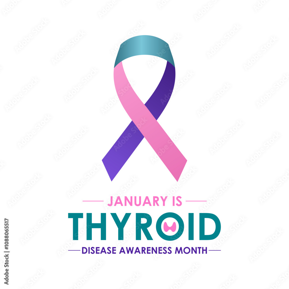 Vector graphic of Thyroid awareness month is every year in January ...