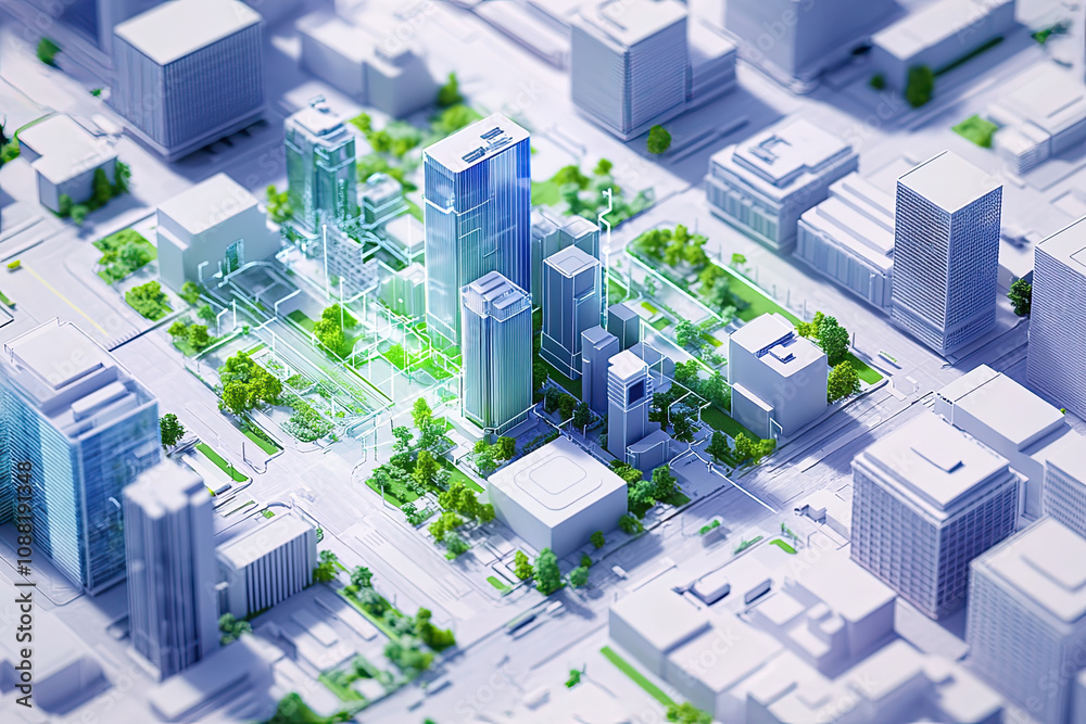 Digital twin technology for smart city management. Engineers urban ...