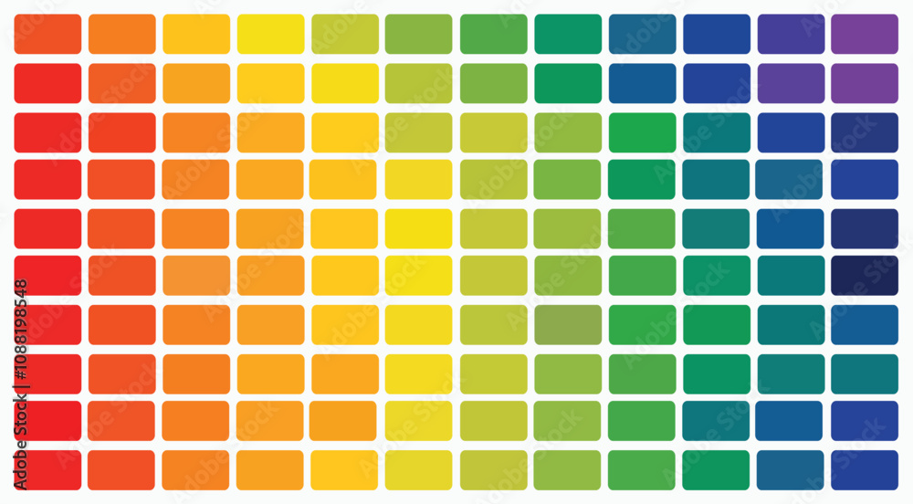 Rainbow colors abstract mosaic background with rounded corners square ...