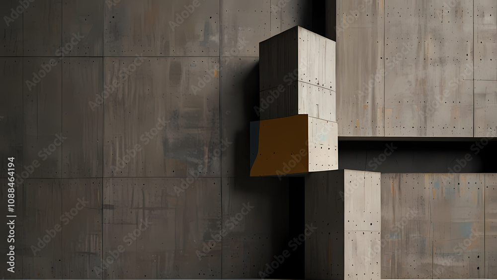 abstract brutalism background blending minimalistic geometric shapes ...