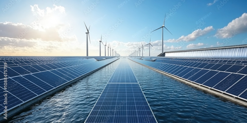 Renewable solar and wind energy technology transforms the environment ...